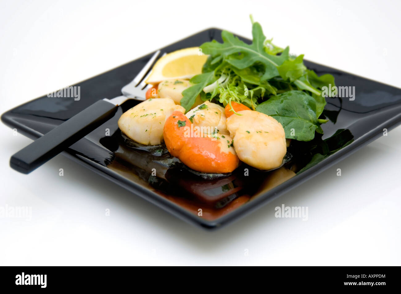 plate of scallops Stock Photo - Alamy