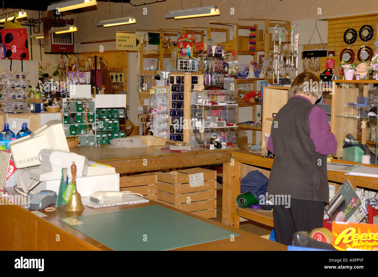 Inside Shop Meirion Mill Dinas Mawddwy North West Wales Stock Photo - Alamy