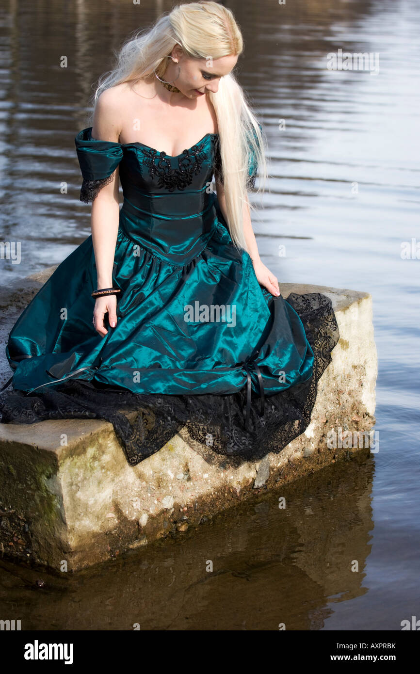 Girl by the lake Stock Photo - Alamy