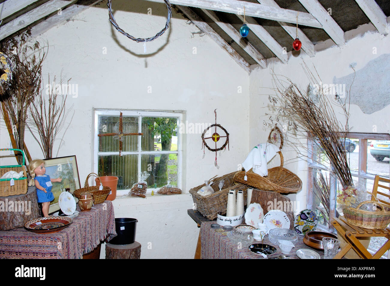 Inside the Willow Building Meirion Mill Dinas Mawddwy North West Wales ...