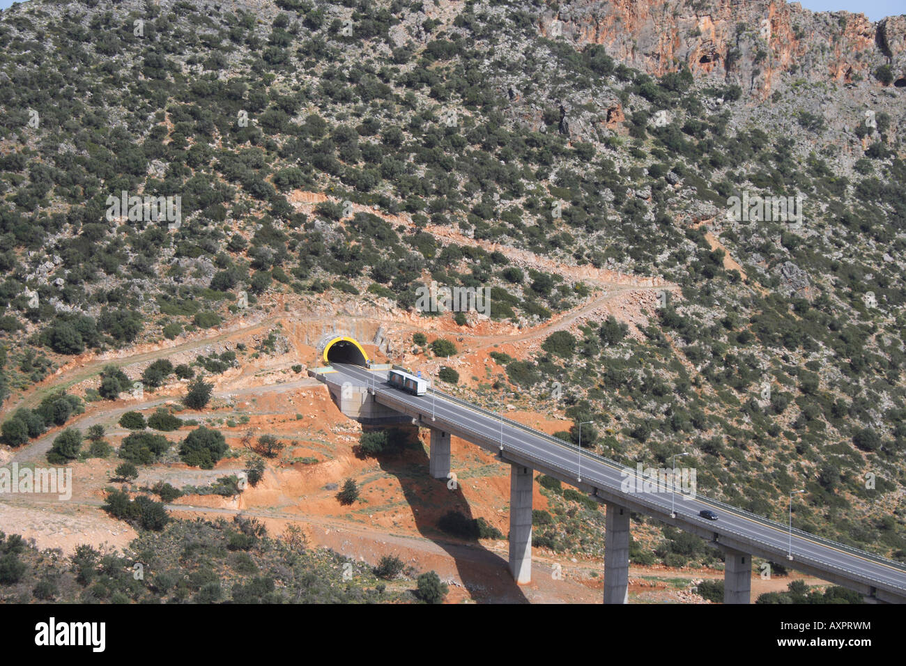 New Road with tunnel on Crete Island, Greece, Europe. Photo by Willy ...