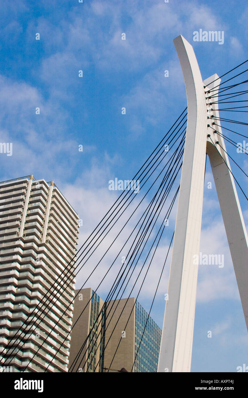Bridge structure tower cables hi-res stock photography and images - Alamy