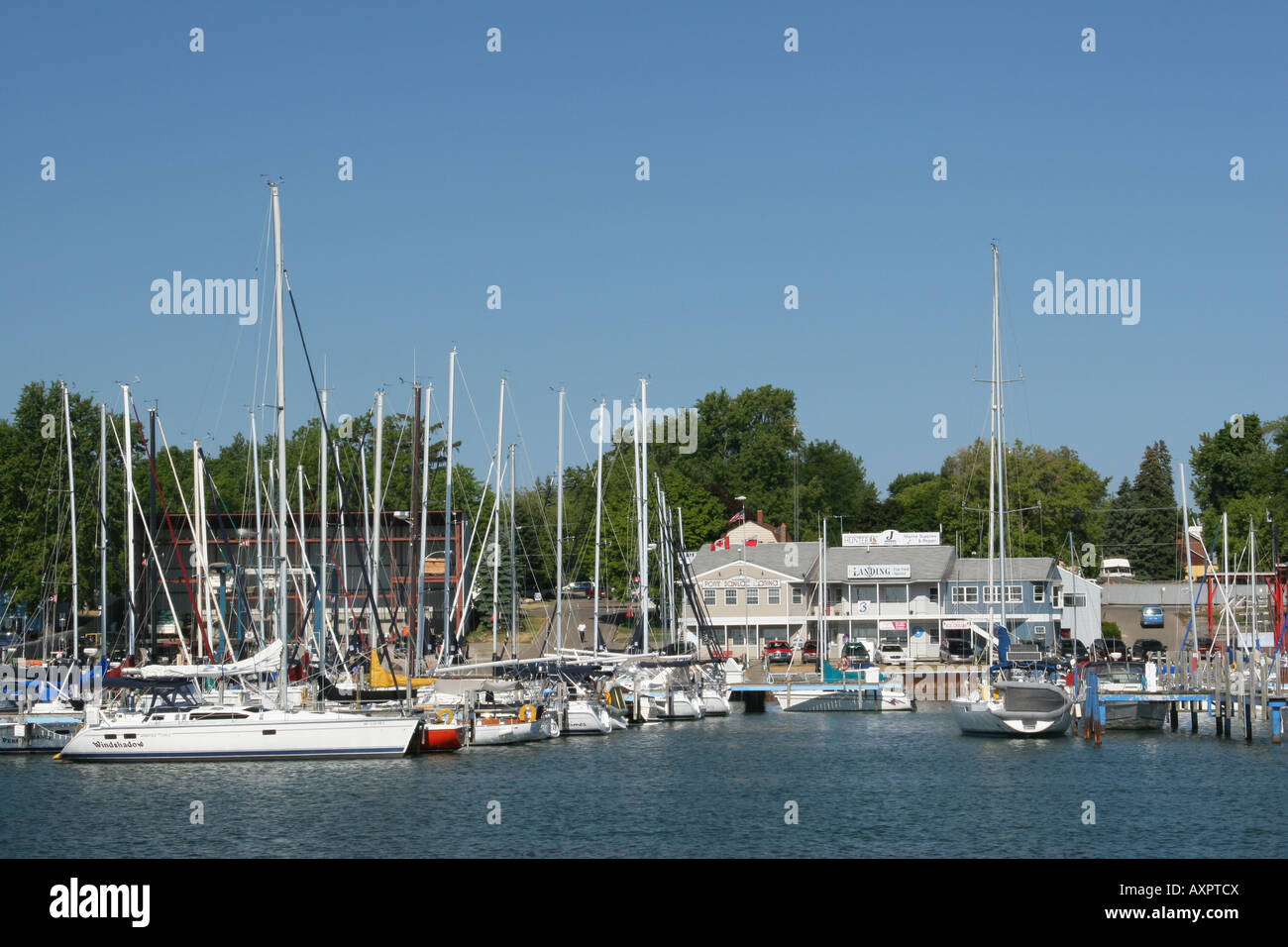 Port Sanilac Marina Port Sanilac Michigan On Lake Huron Stock Photo Alamy