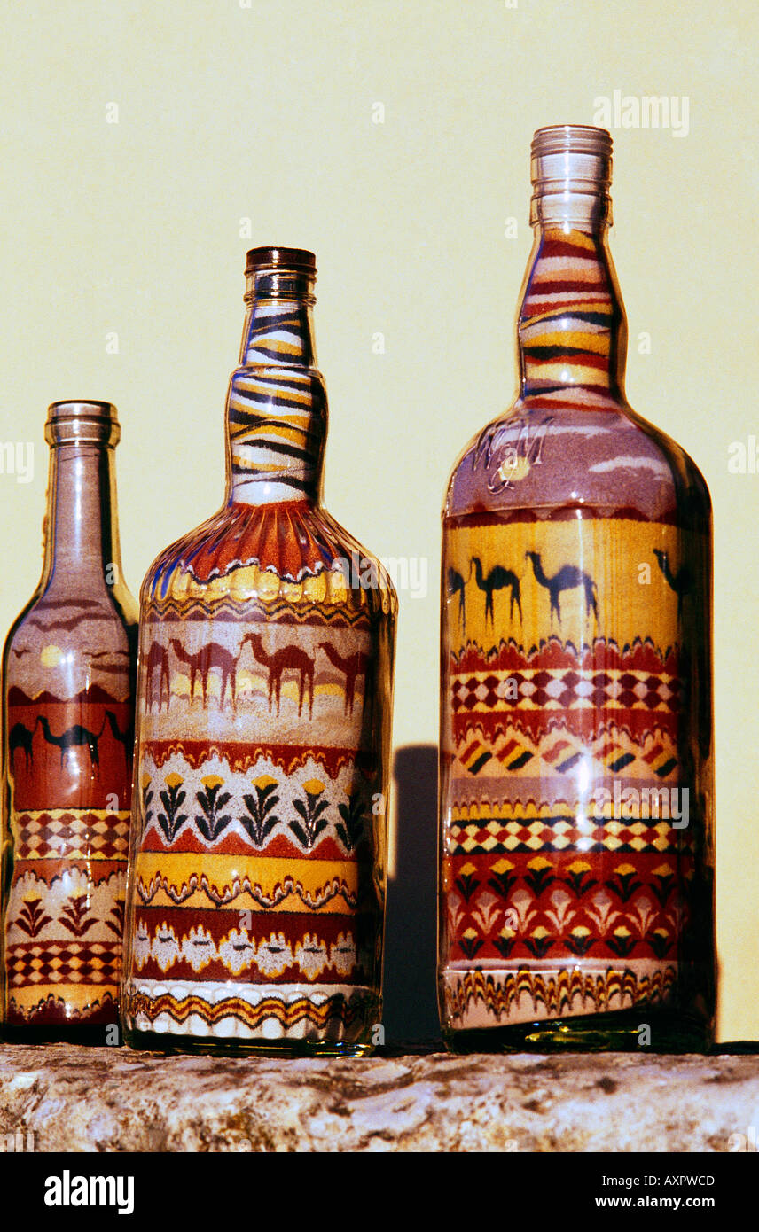 Jordan Jerash Handicrafts Sand Bottles Stock Photo - Alamy