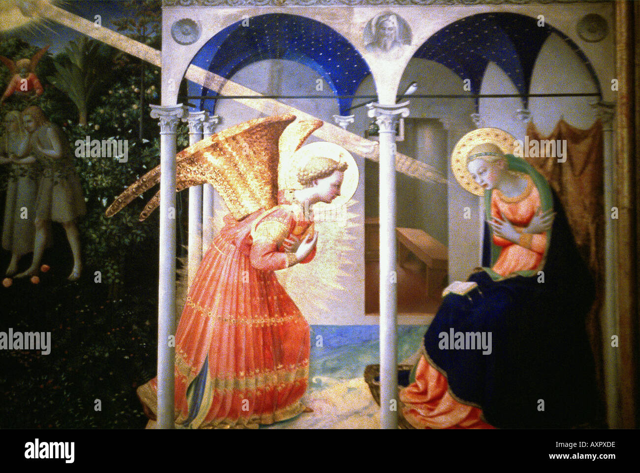 Madrid Spain Prado the Annunciation by Fra Angelico - Medieval Stock ...