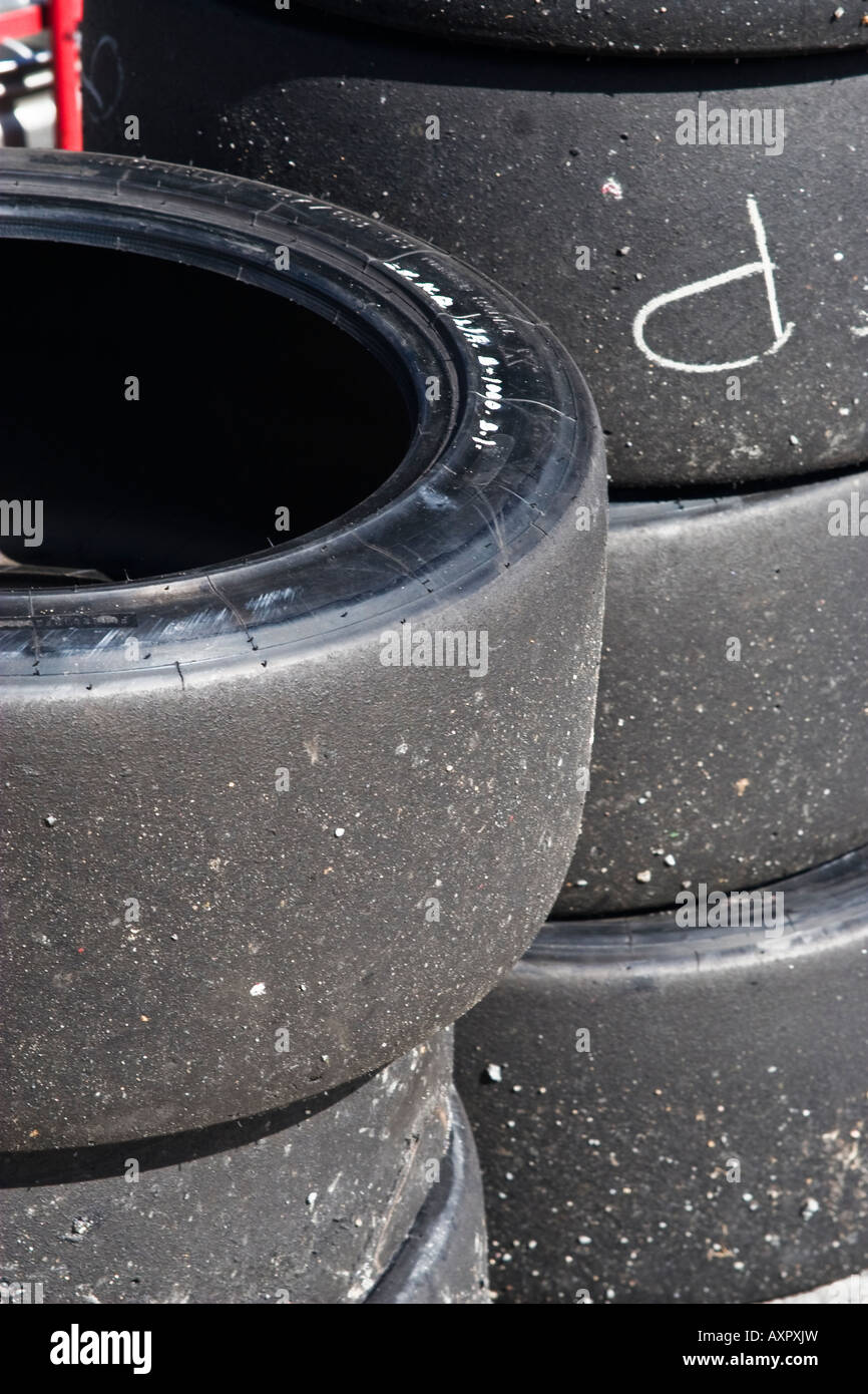 Old racing tyres Stock Photo - Alamy
