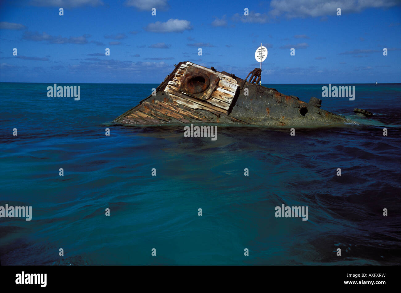 Part sunken shipwreck of HMS Vixen, Bermuda Stock Photo - Alamy