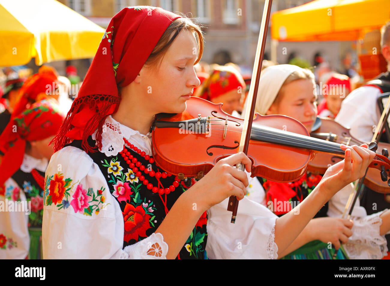 Lowicz folk dancers, Parade during Folklore Days in Olsztyn, Poland ...