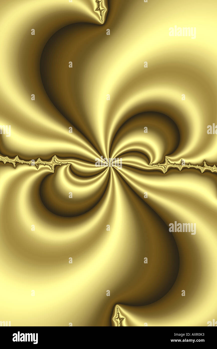 Gold computer generated design Stock Photo - Alamy