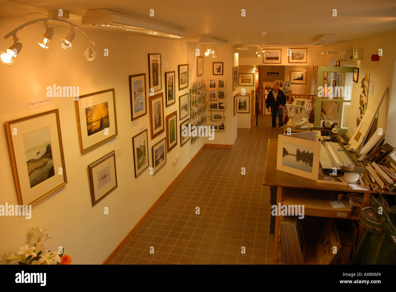 Interior Bodnant Art and Craft Centre North West Wales Stock Photo - Alamy