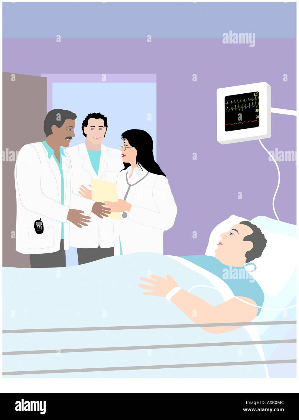 Hospital Patient 4 Linda Braucht (20th C. American) Computer Graphics ...