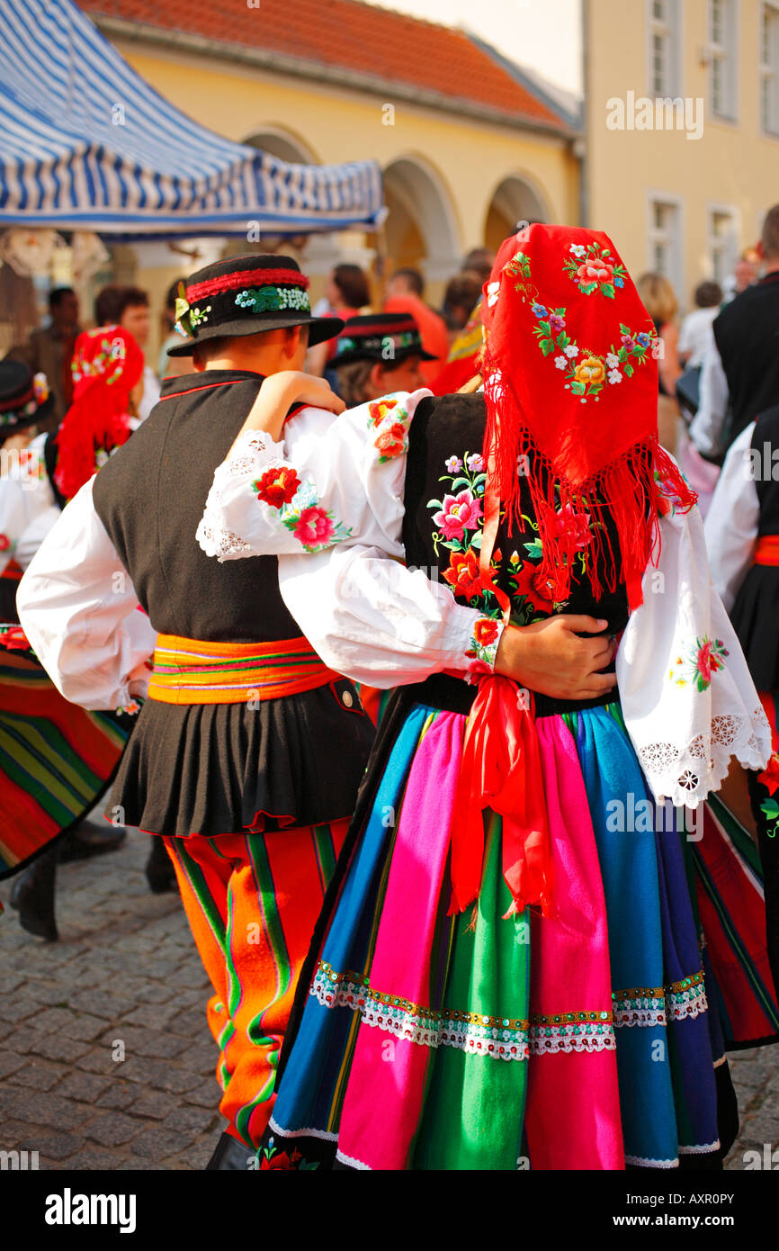 Lowicz folk dancers, Parade during Folklore Days in Olsztyn, Poland ...