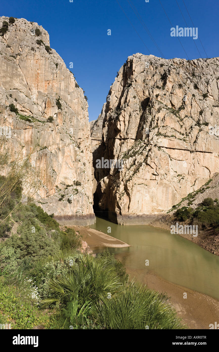 El Chorro gorge near Alora, Malaga Province, Spain. Desfiladero de los ...