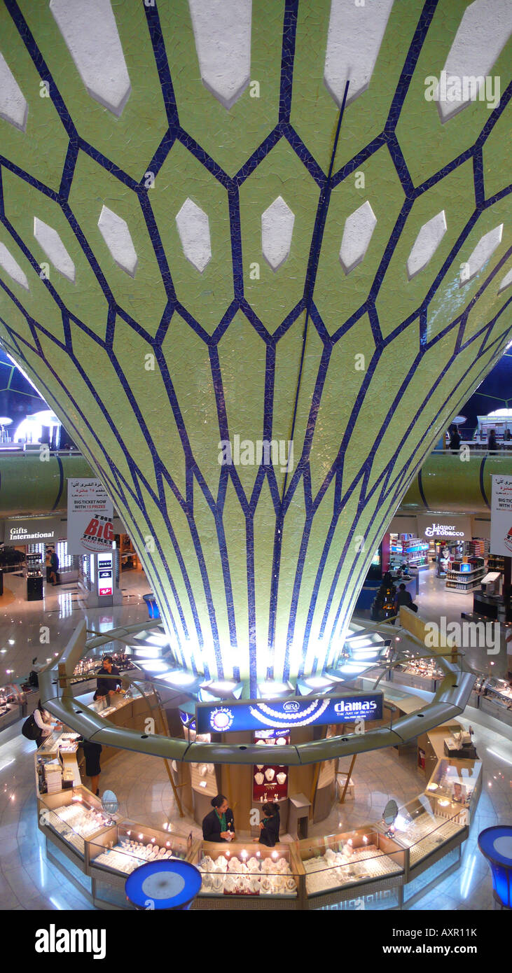 Interior of the departures shopping area at Abu Dhabi International ...