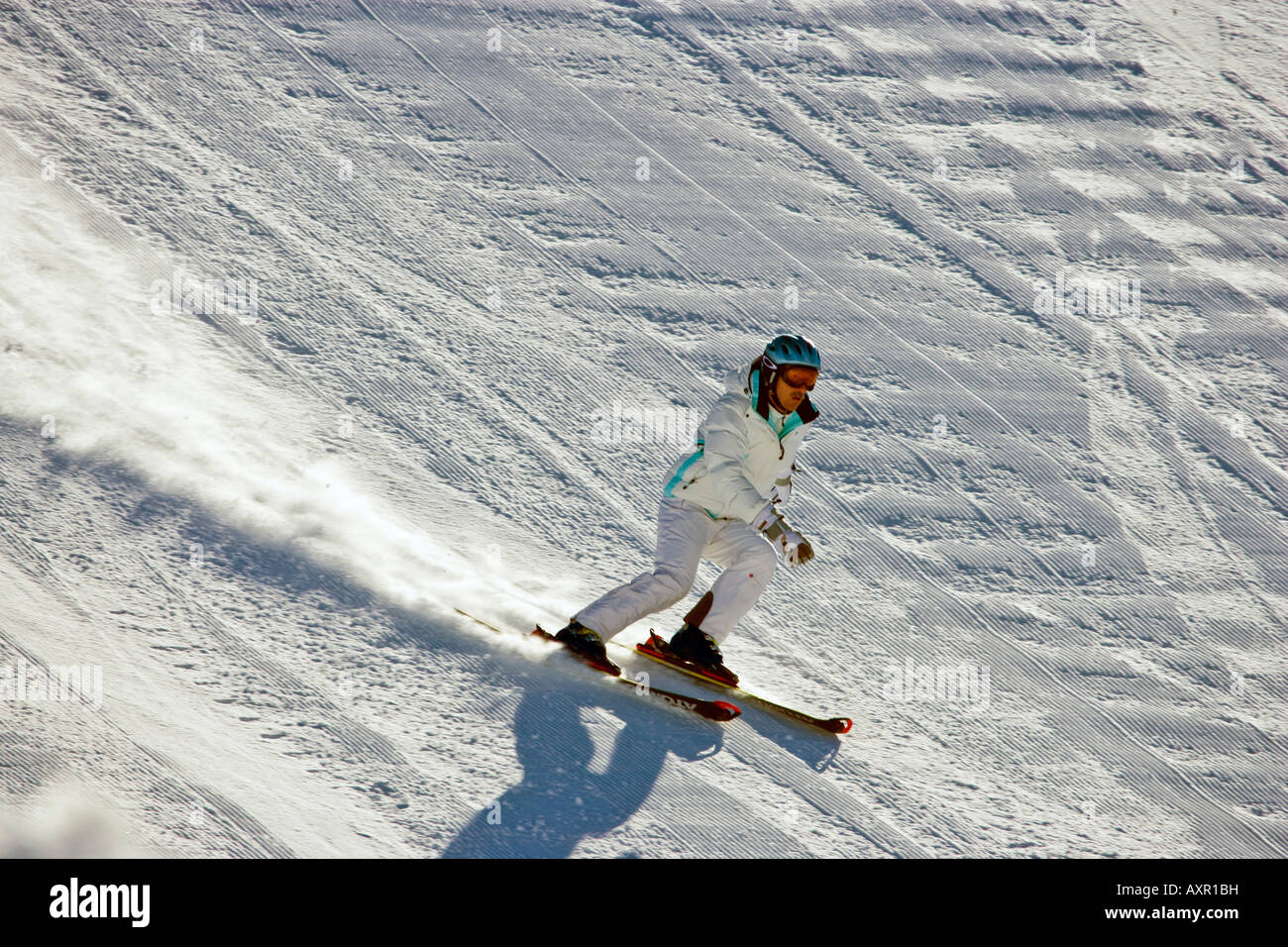 Davos freedom fun snow half-pipe ski skiing skier Stock Photo - Alamy
