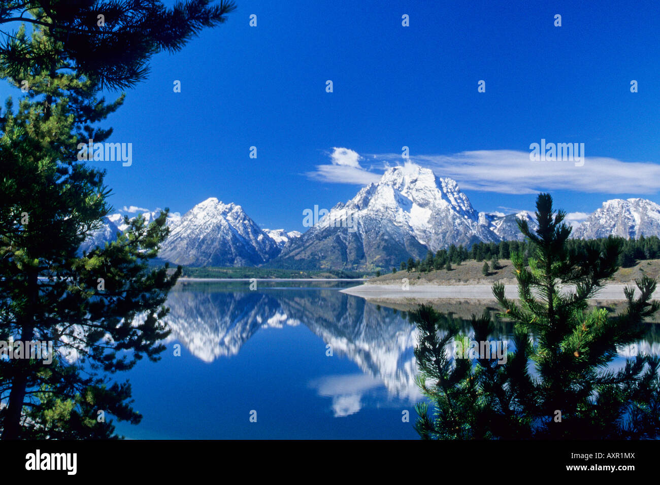 Grand Tetons and Lake Jackson, Grand Teton National Park, Wyoming Stock ...