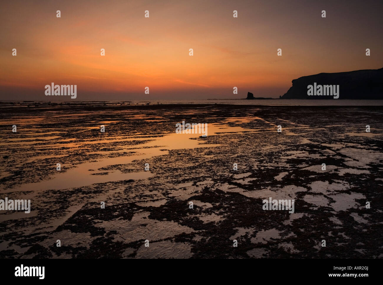 Saltwick Bay at Dawn near Whitby in Yorkshire England UK Stock Photo ...