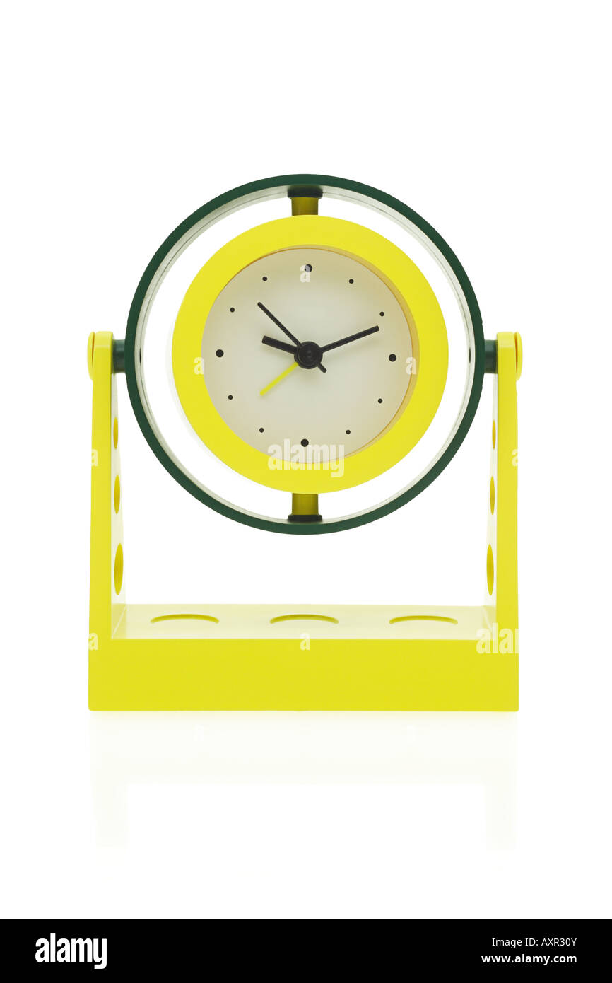 Alarm clock with turnable clock face sideway and up down Stock Photo ...