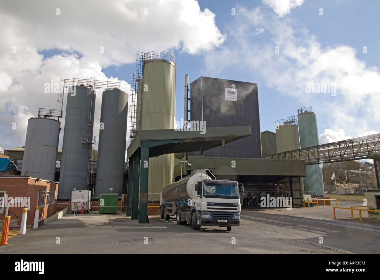 Cheese factory, silo , general view, milk lorry, Haverfordwest ...