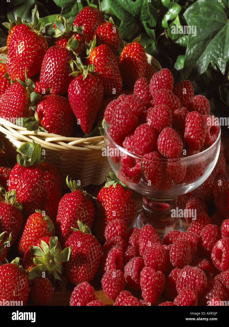 Strawberries and Raspberries Stock Photo - Alamy