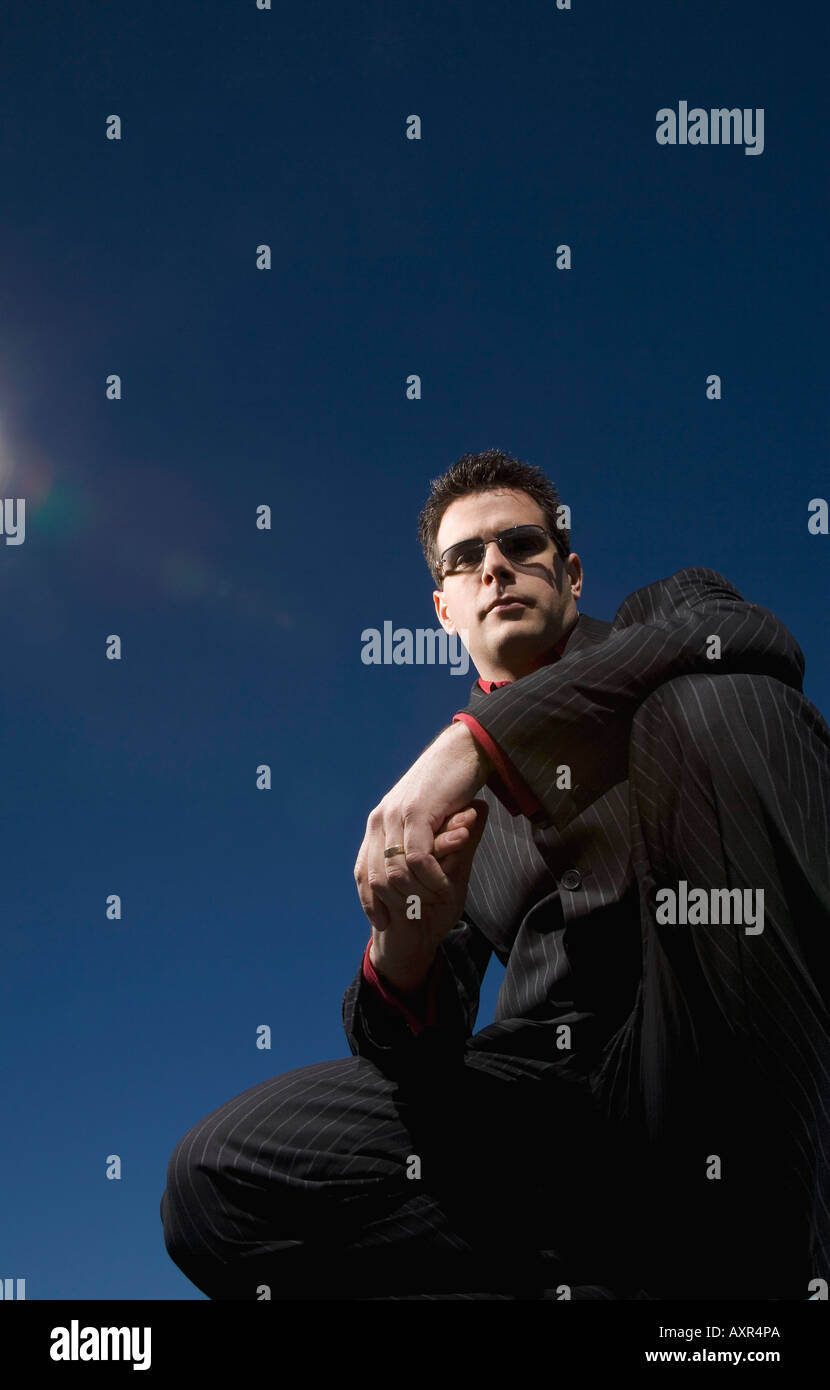 Low angle of businessman Stock Photo - Alamy