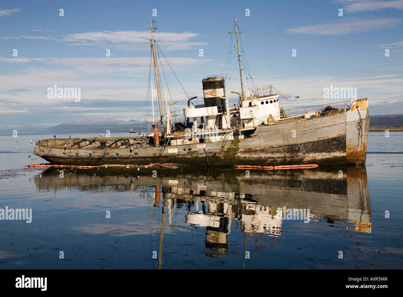 ship wreck in Ushuaia harbour Stock Photo - Alamy