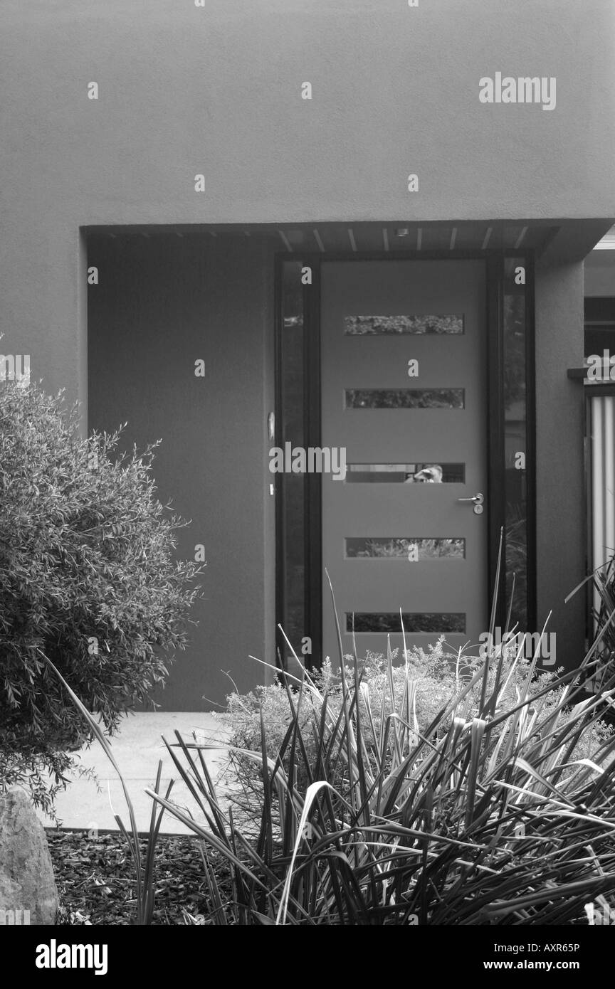 contemporary, glass, window, view.modern, house Stock Photo - Alamy