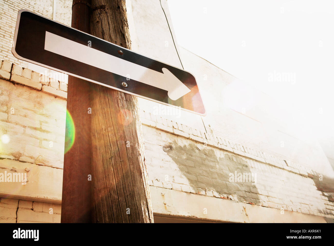 One way sign Stock Photo - Alamy