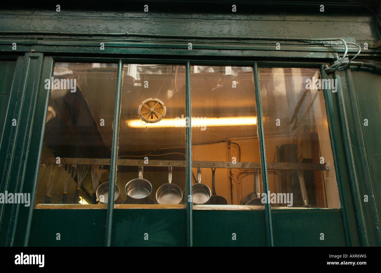 A restaurant kitchen window at Honfleur Normandy France Stock Photo - Alamy