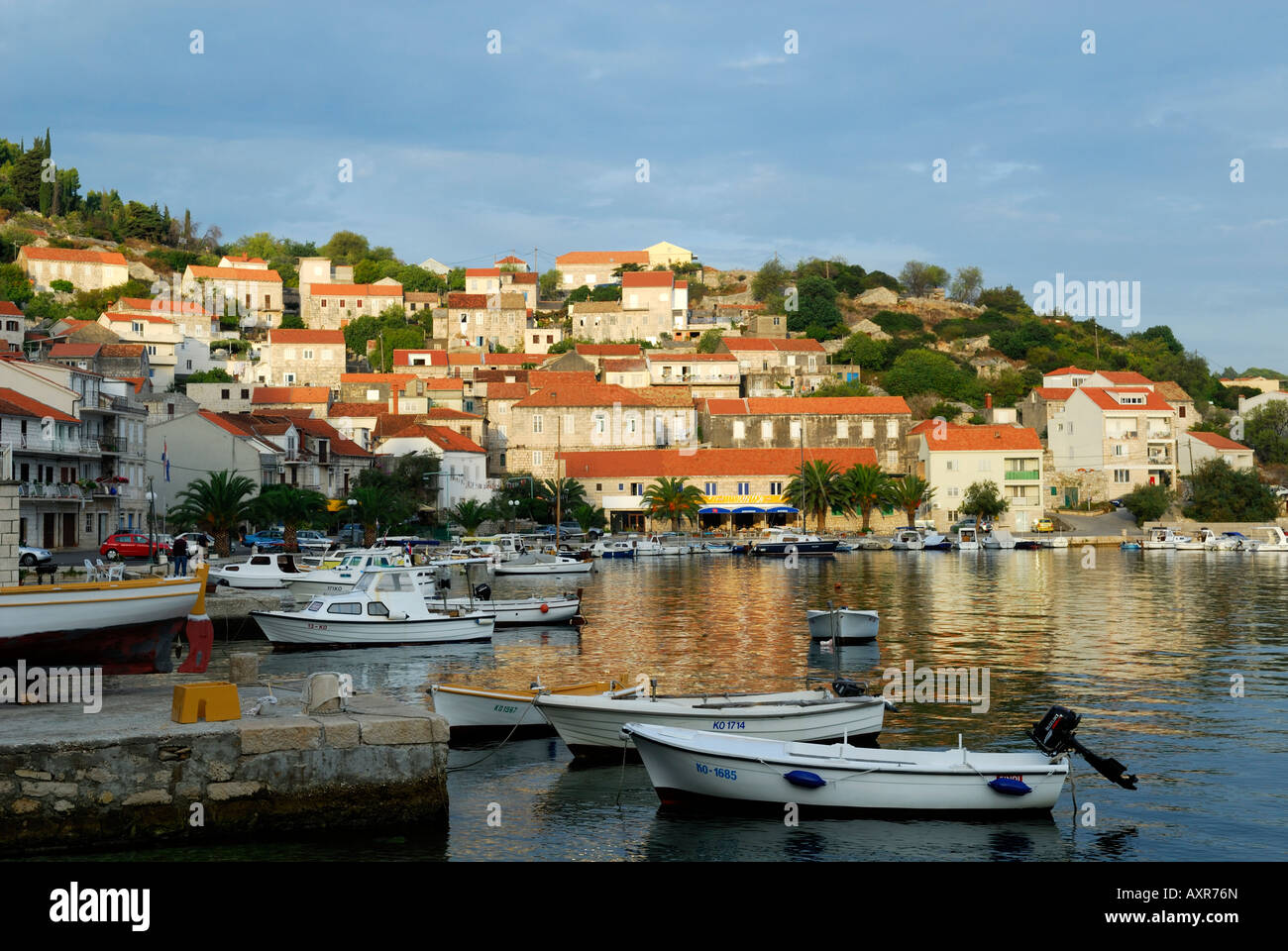 Village of Racisce at dawn, island of Korcula, Croatia Stock Photo - Alamy