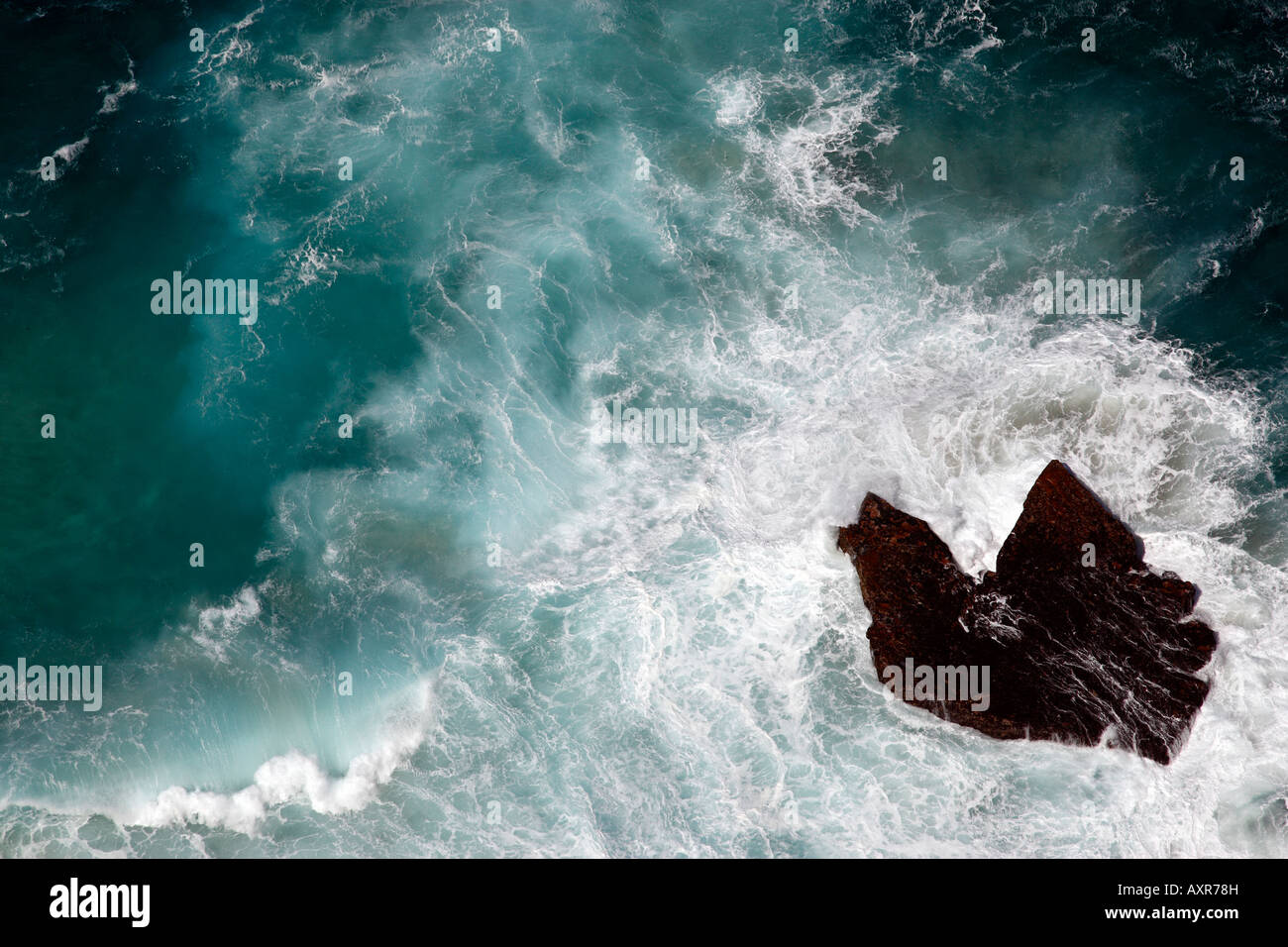 looking down onto a single rock cape town western cape province south ...