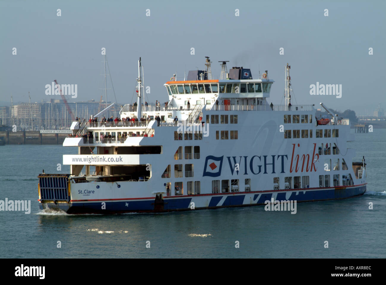 Roll on Roll off ferry RoRo St Clare leaving Portsmouth for Ryde on ...