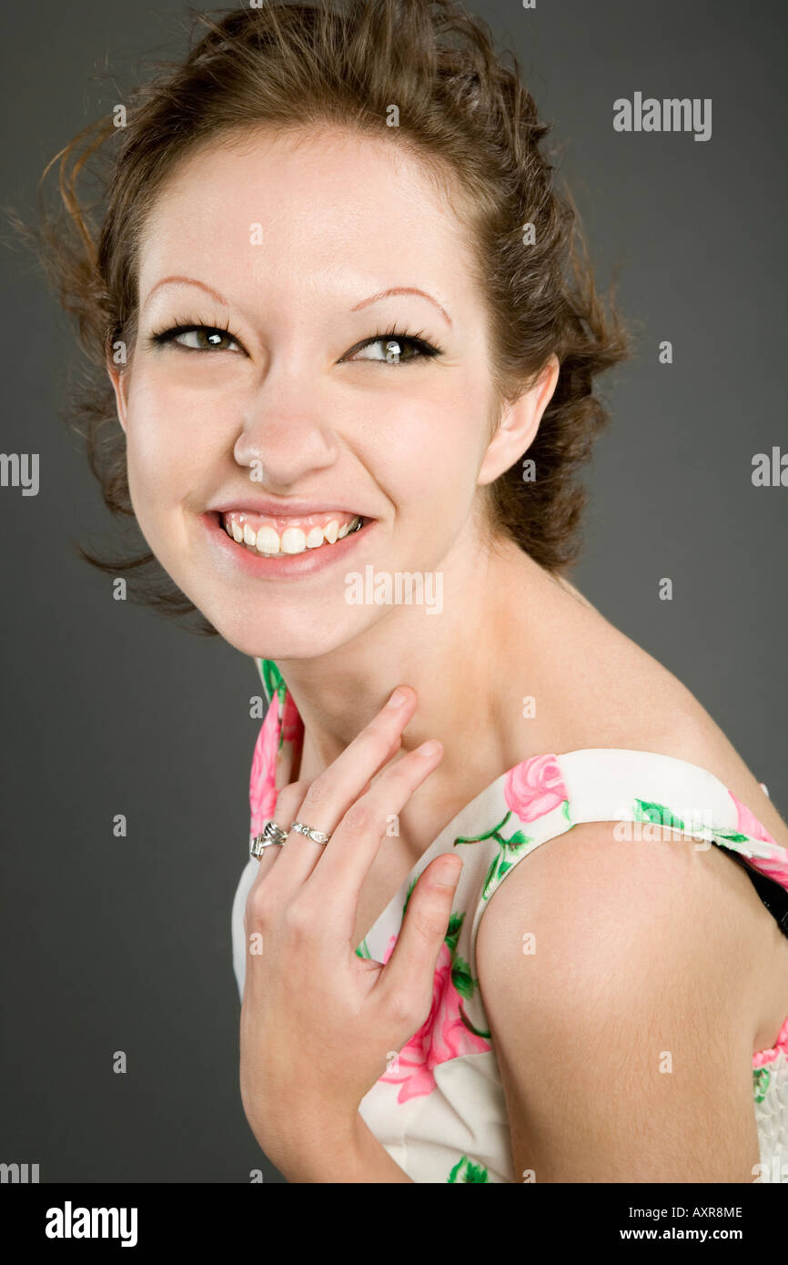 Pretty woman blushing hi-res stock photography and images - Alamy