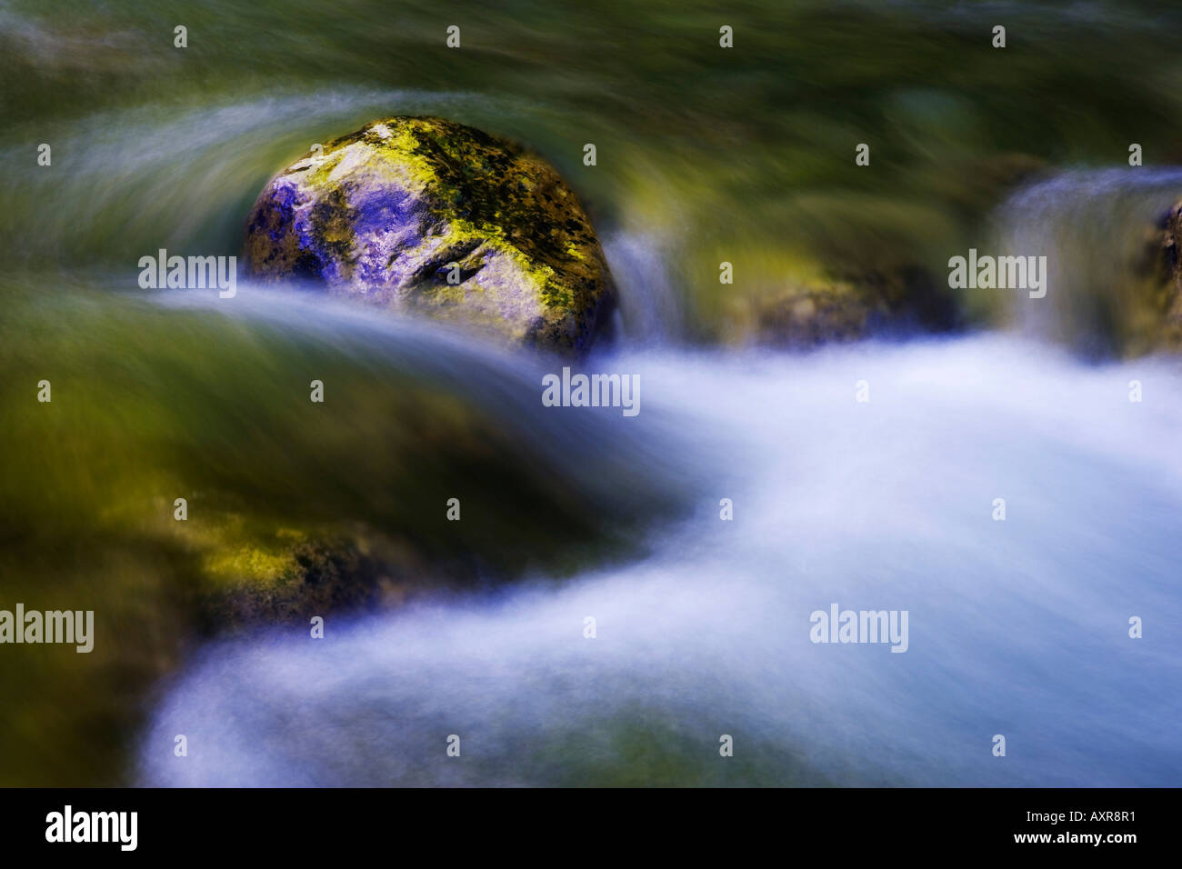 Water moving down stream Stock Photo - Alamy