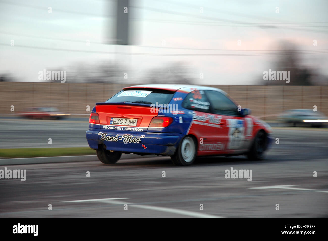Street racing car in Warsaw, Poland Stock Photo - Alamy