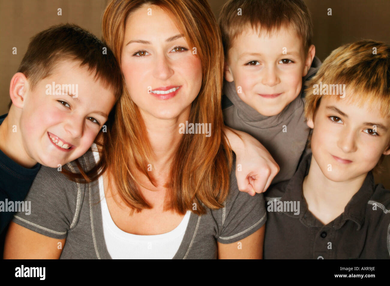Parent with children Stock Photo - Alamy