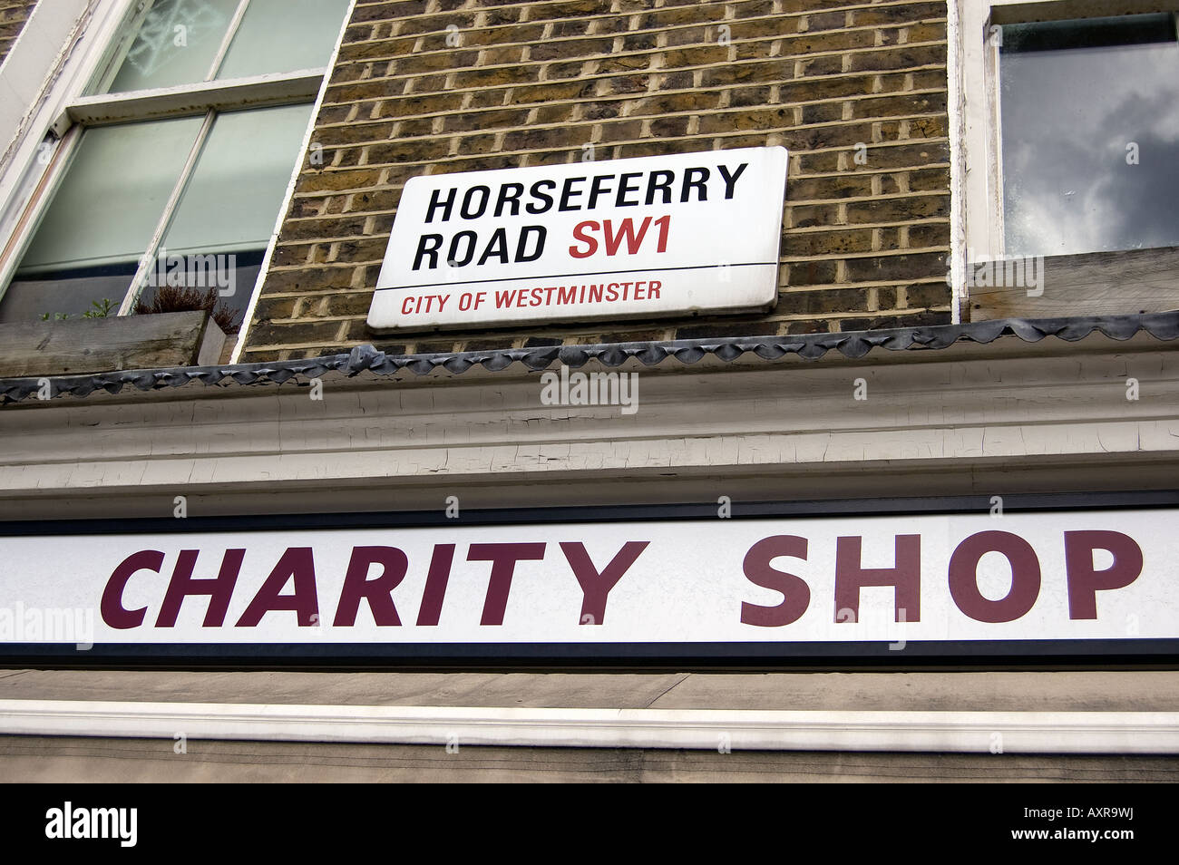 Charity Shop sign Stock Photo - Alamy