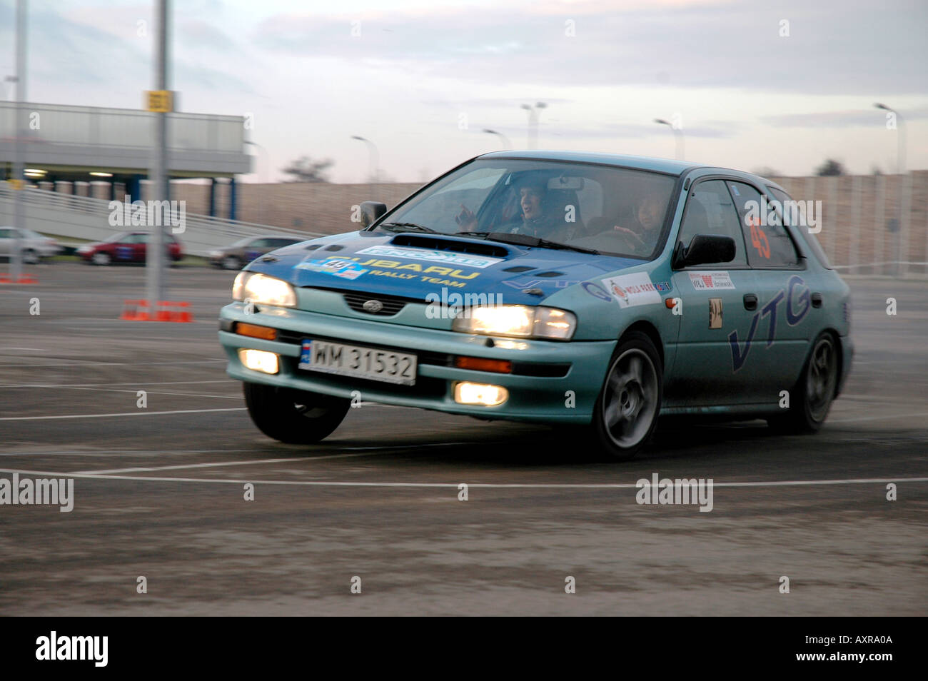 Subaru racing car, street car racing in Warsaw, Poland Stock Photo - Alamy