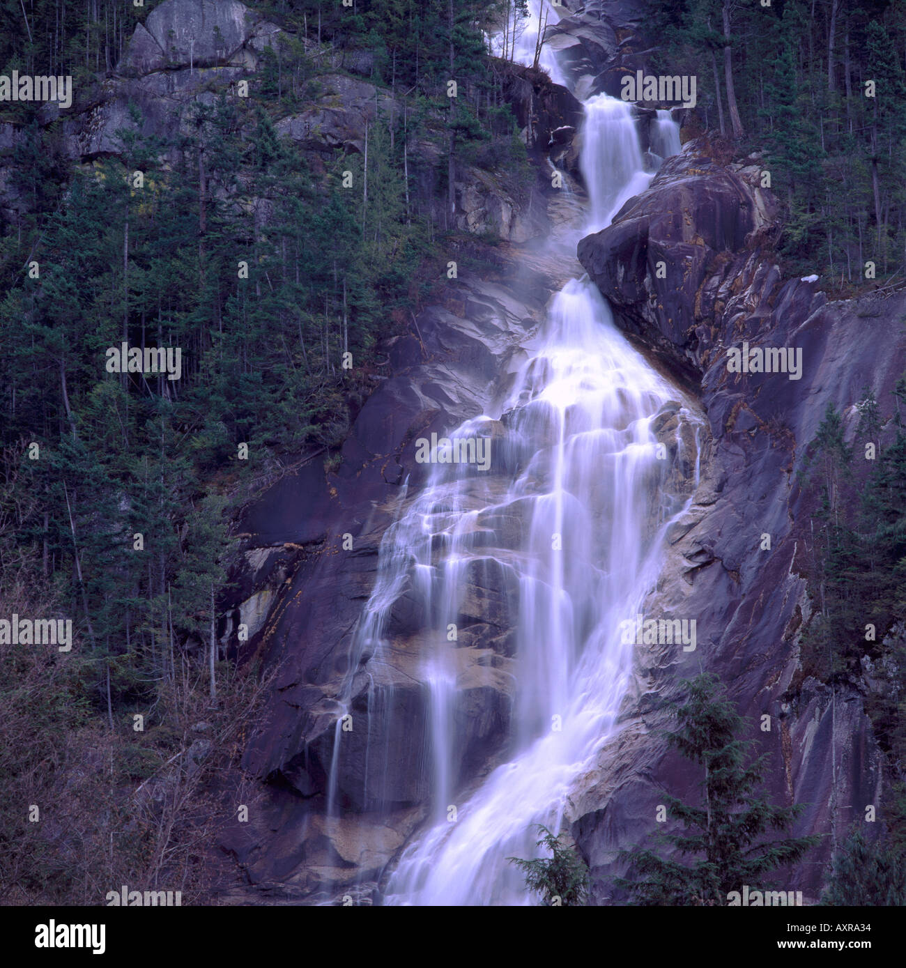 Shannon Falls in Shannon Falls Provincial Park near Squamish British ...