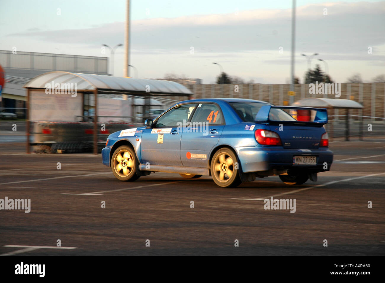 Subaru racing car, street car racing in Warsaw, Poland Stock Photo - Alamy