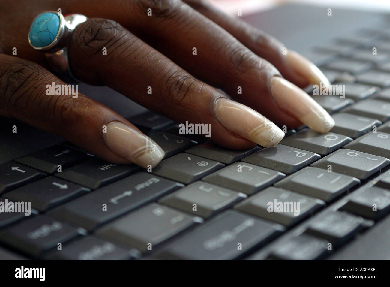 Hands woman manicured nails typing hi-res stock photography and images ...