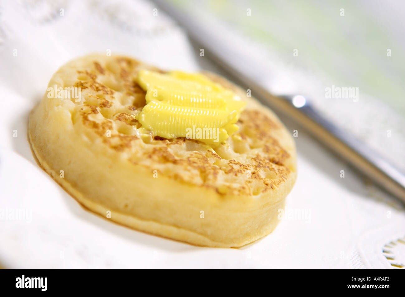 Crumpet butter closeup hi-res stock photography and images - Alamy