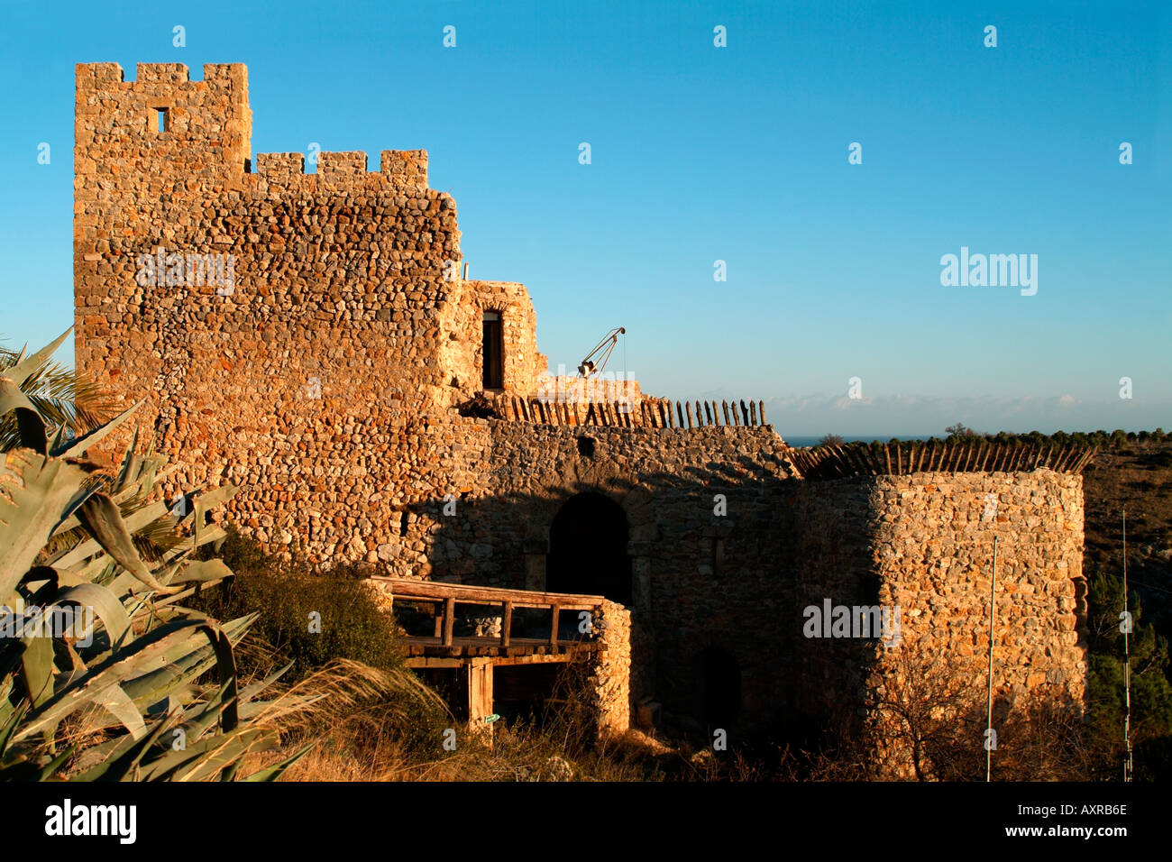 Chateau de Aguilar Fitou France Stock Photo - Alamy