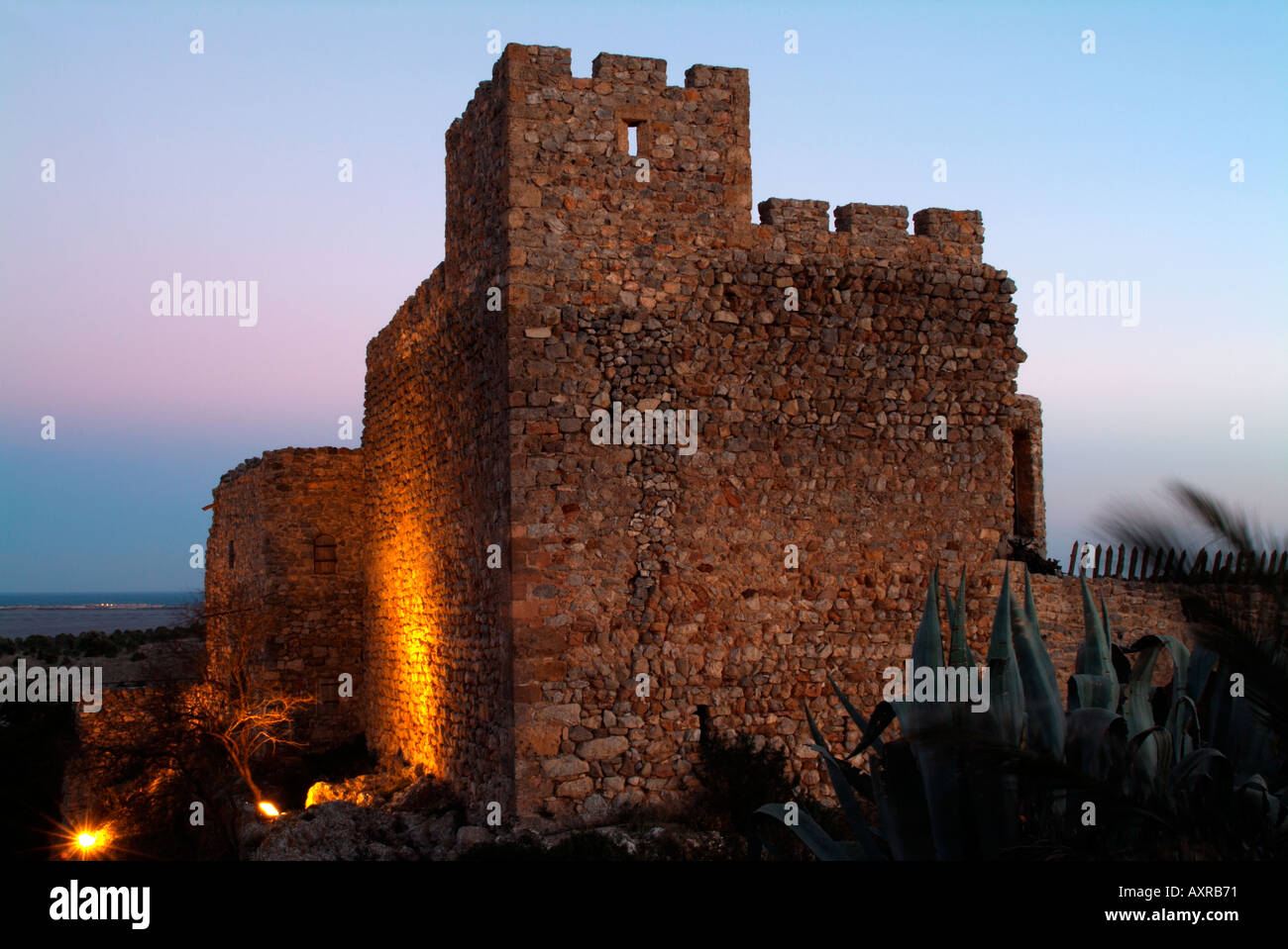 Chateau de Aguilar Fitou France Stock Photo - Alamy