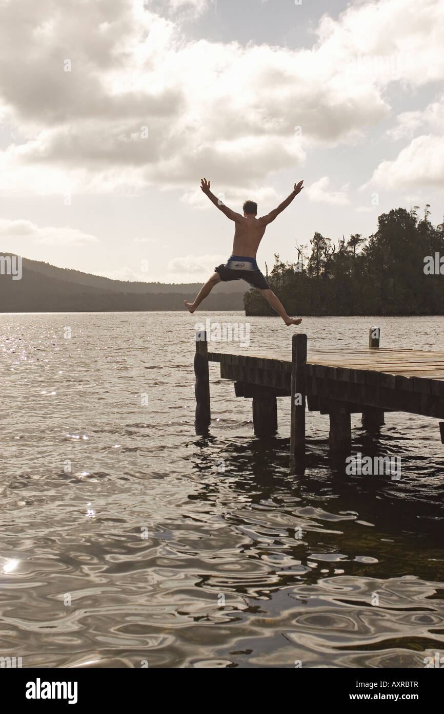 Jumping off jetty hi-res stock photography and images - Alamy