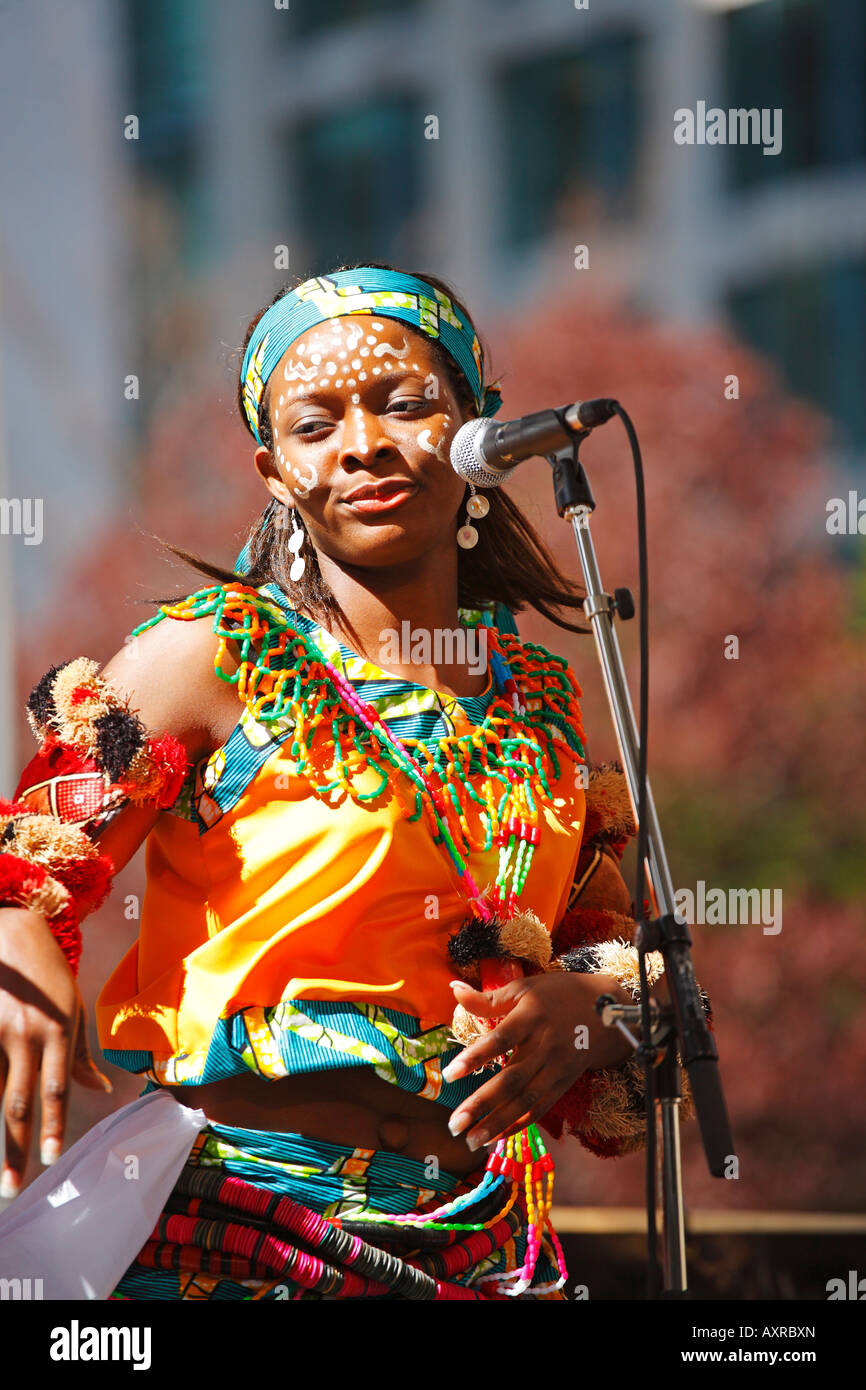 Nigerian dancer and singer, Vancouver, Canada Stock Photo - Alamy