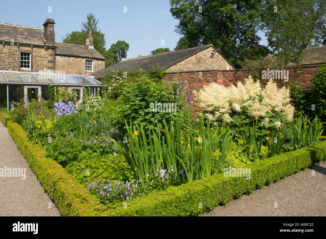 formal beds in a walled garden Stock Photo - Alamy