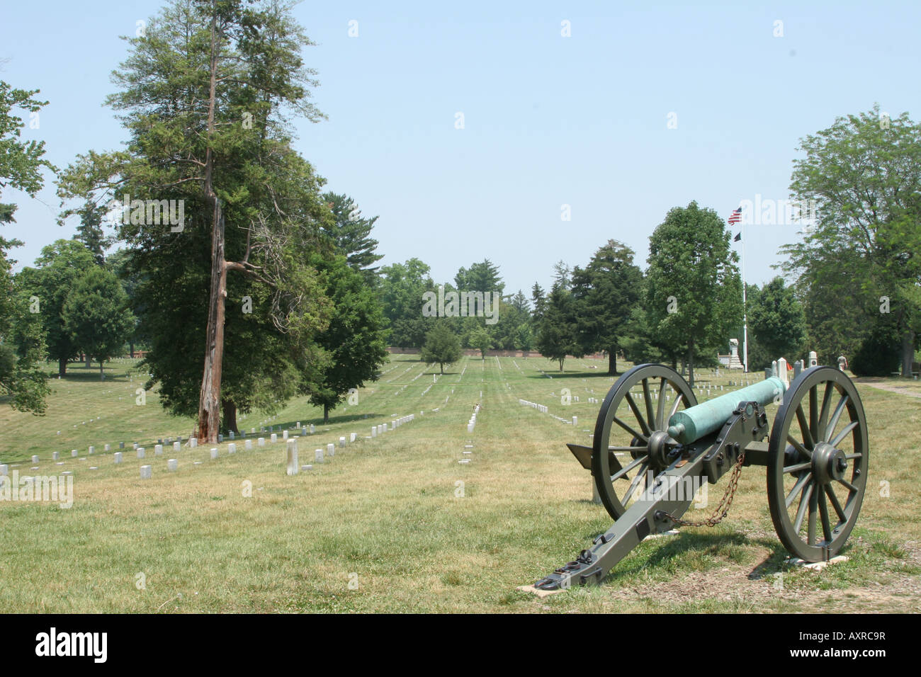Civil War cannon in a Civil War cemetery Stock Photo - Alamy