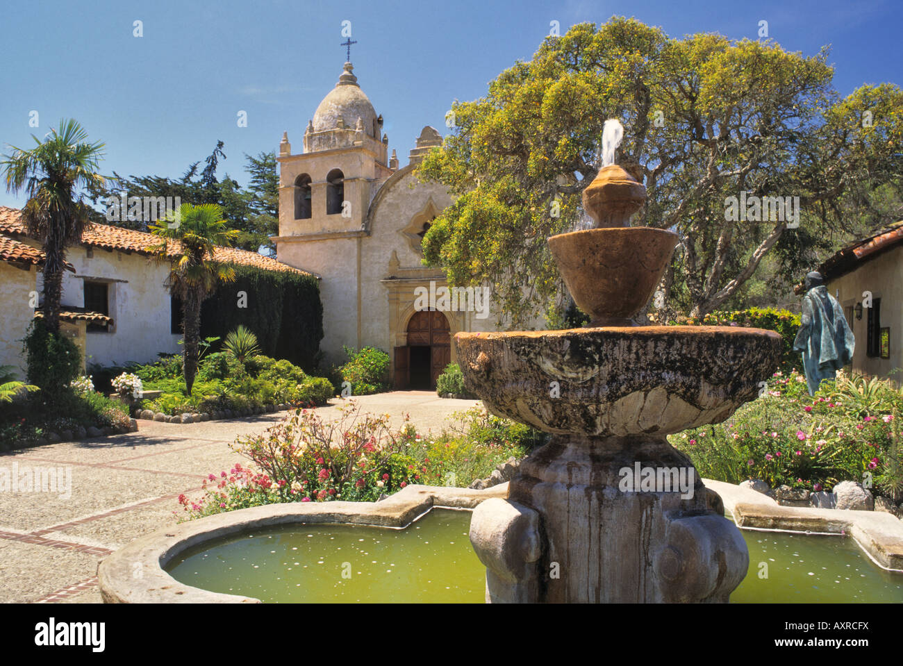 California Carmel San Carlos Borromeo Carmelo Mission church Stock ...