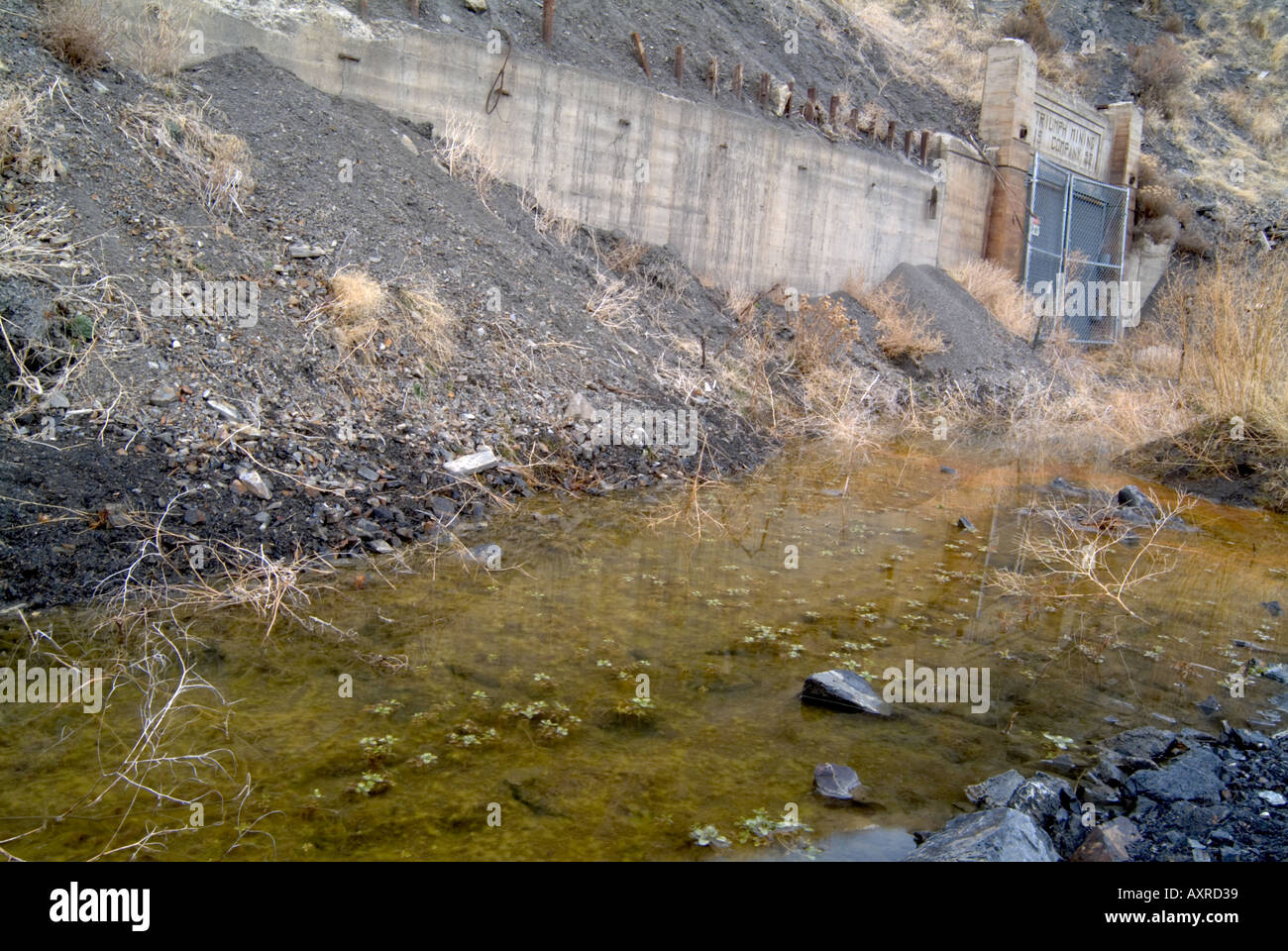 Waste Water Flowing from the Triumph Mine in Idaho Stock Photo - Alamy